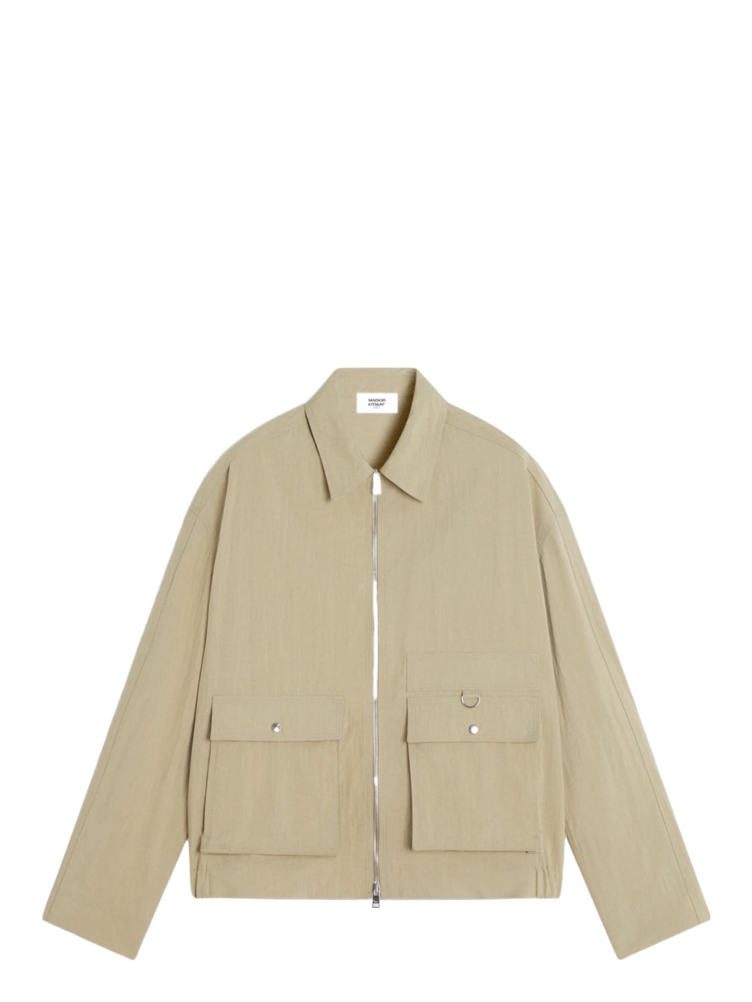 MAISON KITSUNÉ Maison Kitsuné Zip-Up Jacket with Fox Logo Detail